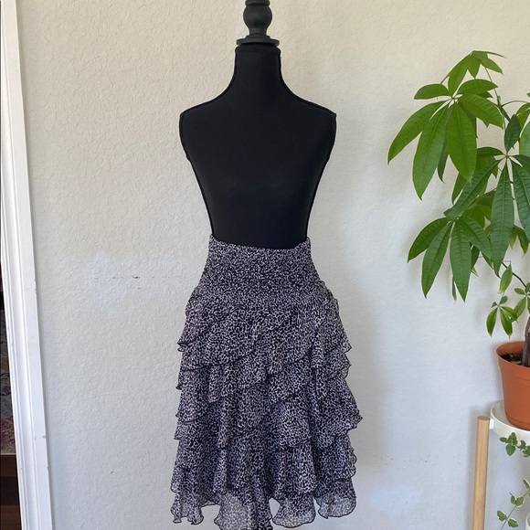 Skirts | Coco Bianco Ruffled Black And White Skirt | Poshmark